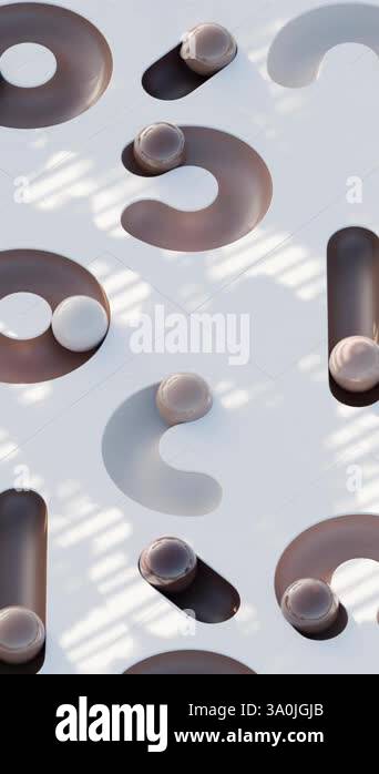 Marbles loop satisfying 3D animation Stock Video Footage - Alamy