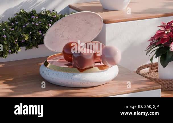 Inflating shapes surprise Loop 3D staisfying animation Stock Video ...