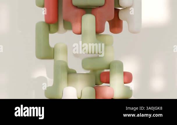 Puzzle game pieces filing the screen 3D animation Stock Video Footage ...
