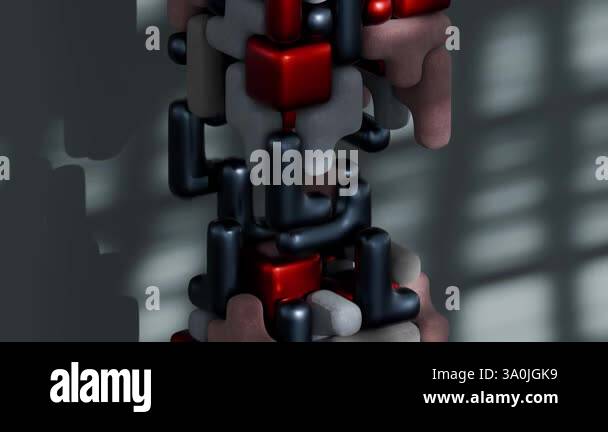 Puzzle game pieces filing the screen 3D animation Stock Video Footage ...