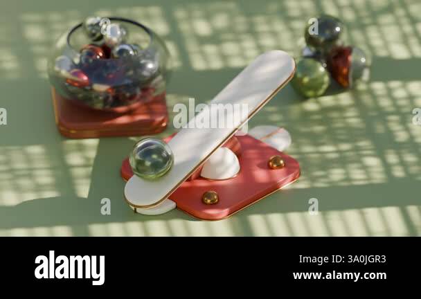 Balancing Marble 3d loop animation Stock Video Footage - Alamy