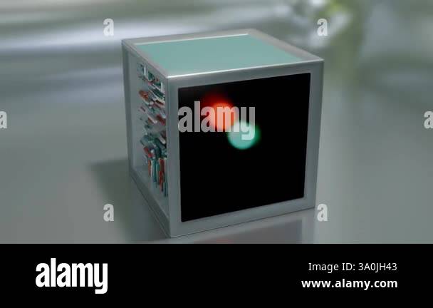 3D loop portal cube animation Stock Video Footage - Alamy