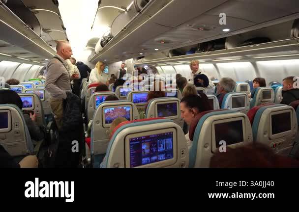 Airplane interior seats open Stock Videos & Footage - HD and 4K Video ...