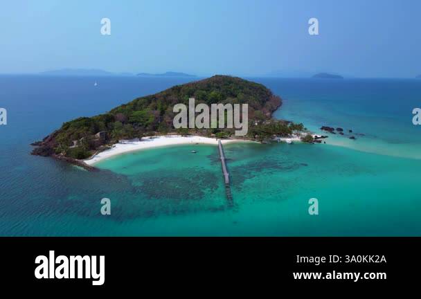 Koh Kham Island with crystal clear turquoise water, white sand beaches ...