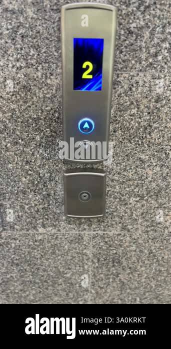 Elevator Control Panel, Sleek elevator panel showing floor number and ...