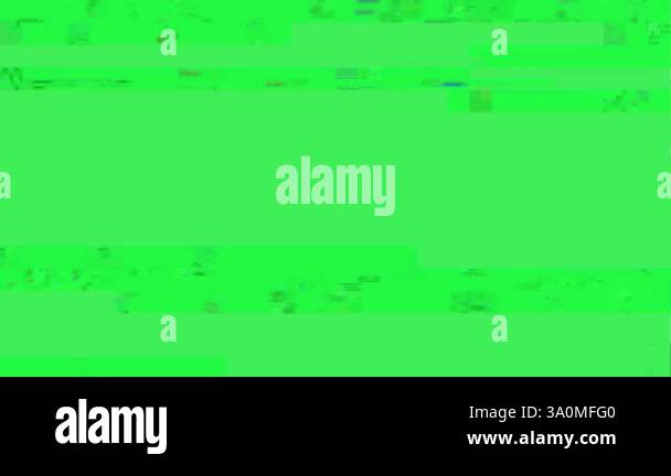 TV Signal Error Glitch Animation Effect Green Screen Stock Video ...