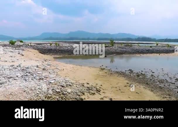Pakarang Cape tropical paradise beach sea and shore landscape with dead ...