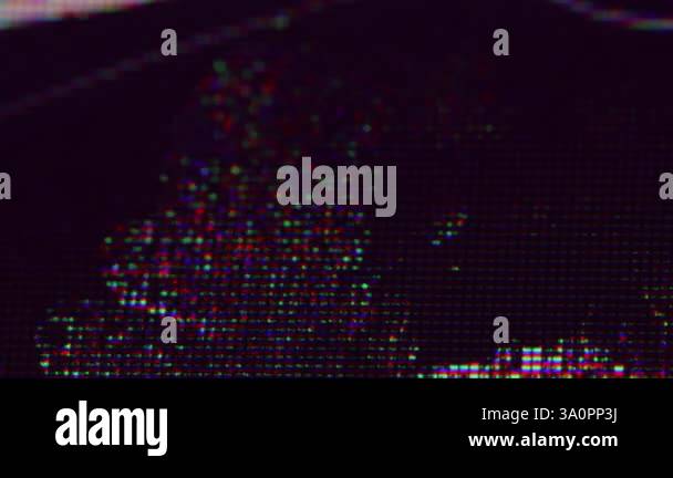 Analog static. Glitch distortion. Shimmering grunge liquid fills cells ...