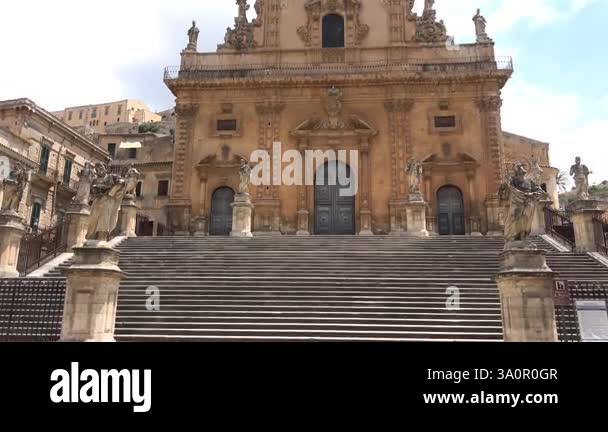 Sicily, Modica, town the Baroque Wonder. The St Peter (San Pietro ...