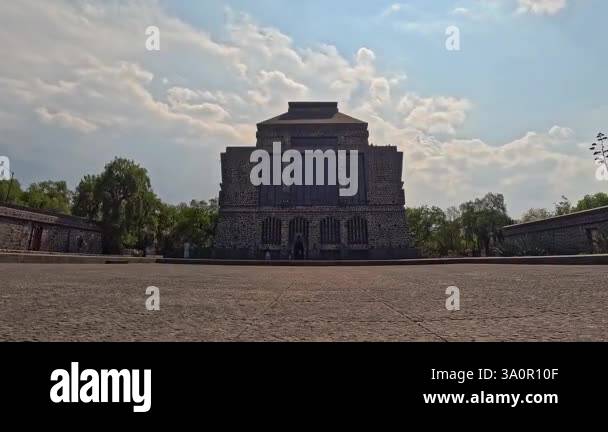 Timelapse shot of the Anahuacalli Museum in Mexico City, a striking ...