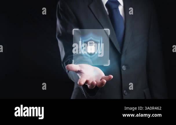 Business person explore the core of cyber security. Delve into cyber ...