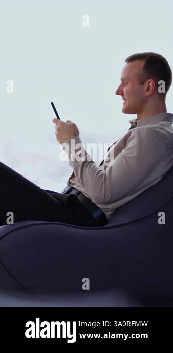 Business worker in modern office. Professional business workplace ...