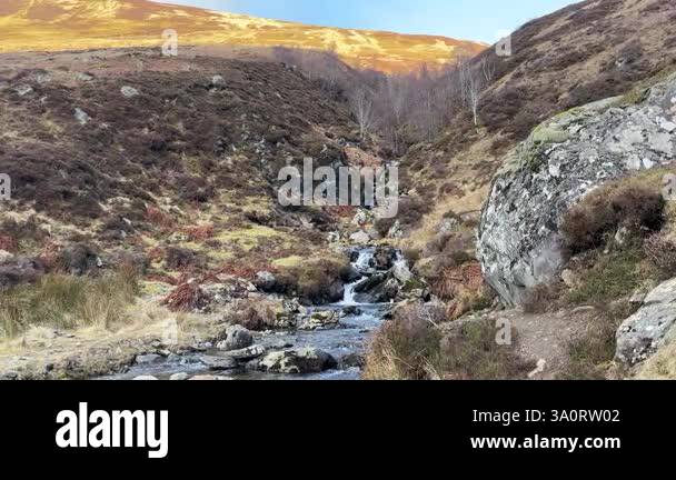 Glen Turret in the Scottish Highlands. Beautiful Loch scene with ...