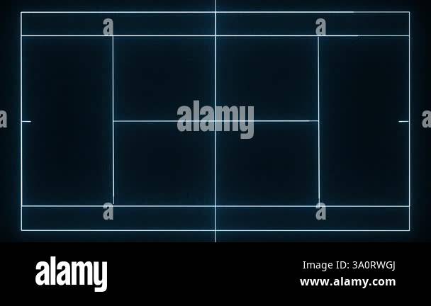 tennis court background outline animation seamless loop neon . High ...