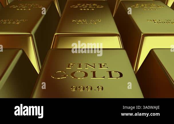 Movement Over Gold Bars, Elegant Background, Exclusive, Finance ...