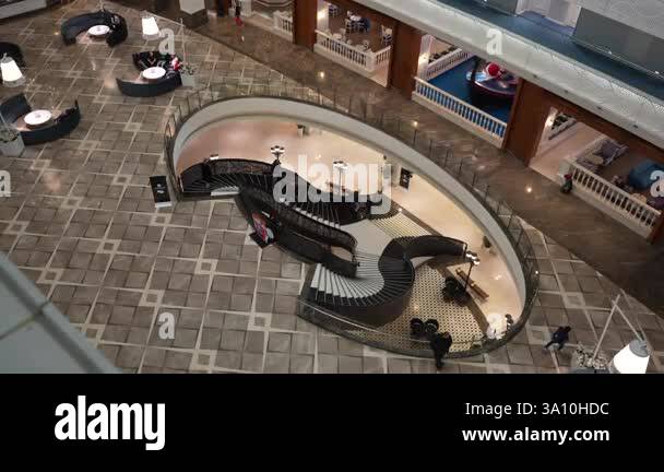 Serik, Turkey - February 27, 2025 - Elegant hotel interior with a grand ...