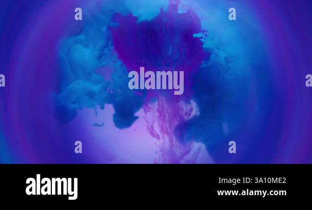 Fantasy smog. Neon smoke. Blue violet purple dust paint slide of glass ...