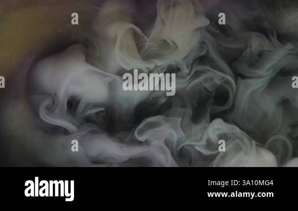 Haze flow. Fume blend. Gray dust smoke ink drop explosion in water ...
