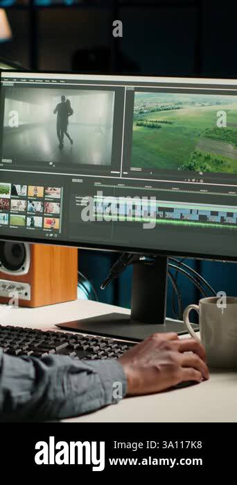 Vertical Video Video maker producing montage with artistic software for ...