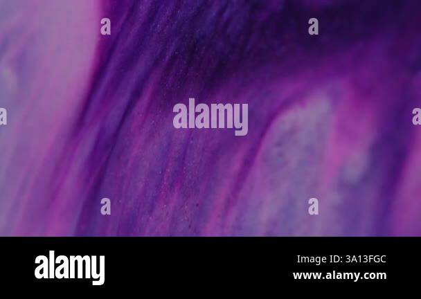 Purple wave. Pink mixture. Opaque paint with sparkling powder ...