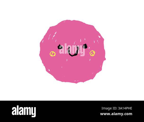 hand-drawn cute circle shapes with an organic, doodle-style appearance ...