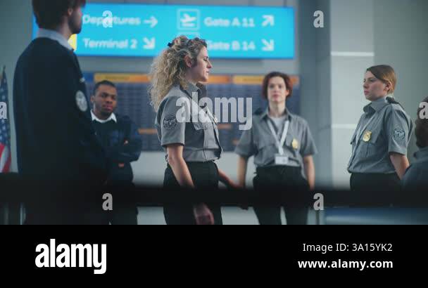 Airport checkpoint female security Stock Videos & Footage - HD and 4K ...