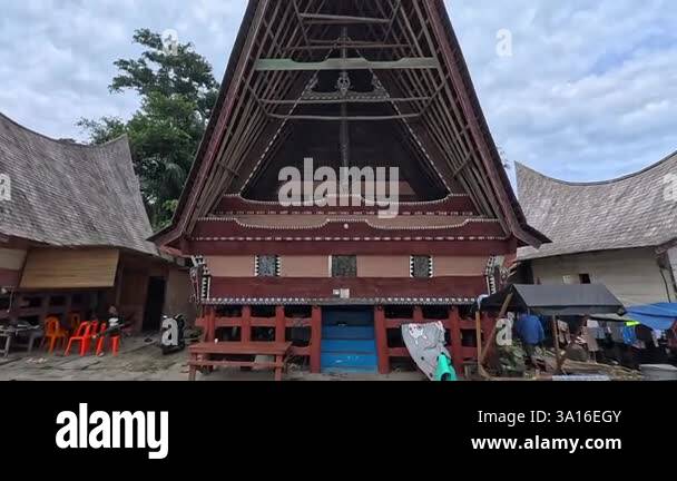 February 28, 2025, Kampung ulos, Hutaraja, Samosir Island, Indonesia ...