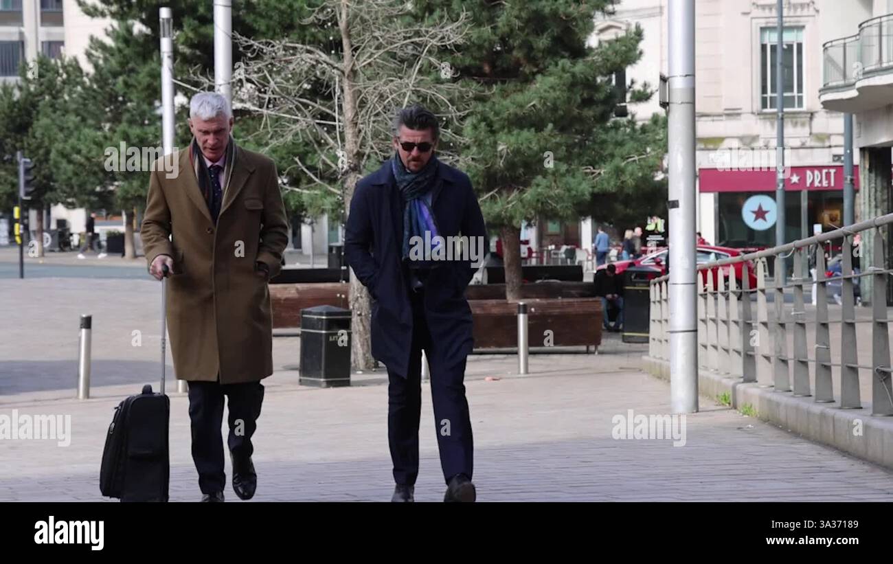 Joey Barton arrives at court charged with sending offensive messages Stock Video Footage - Alamy