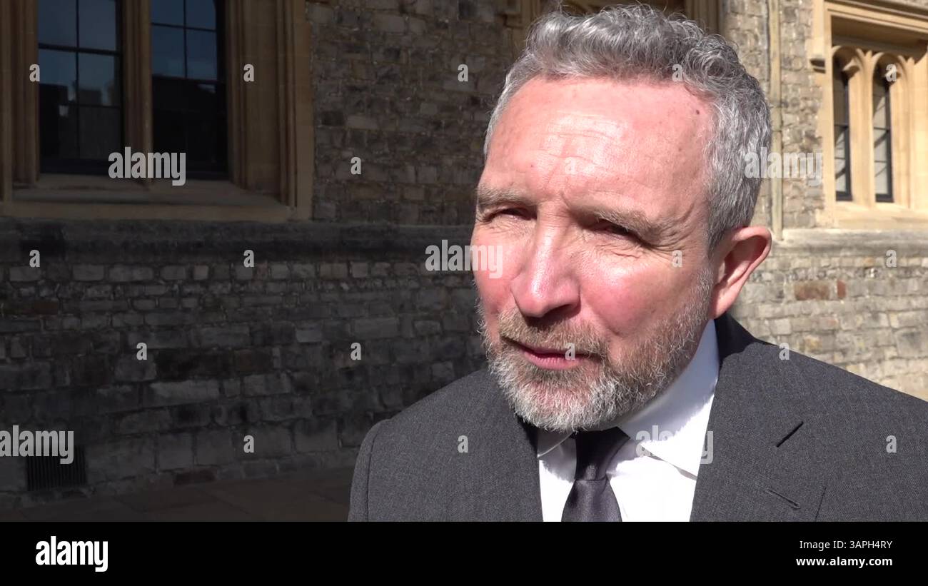 Eddie Marsan collects OBE at Windsor Castle Stock Video Footage - Alamy