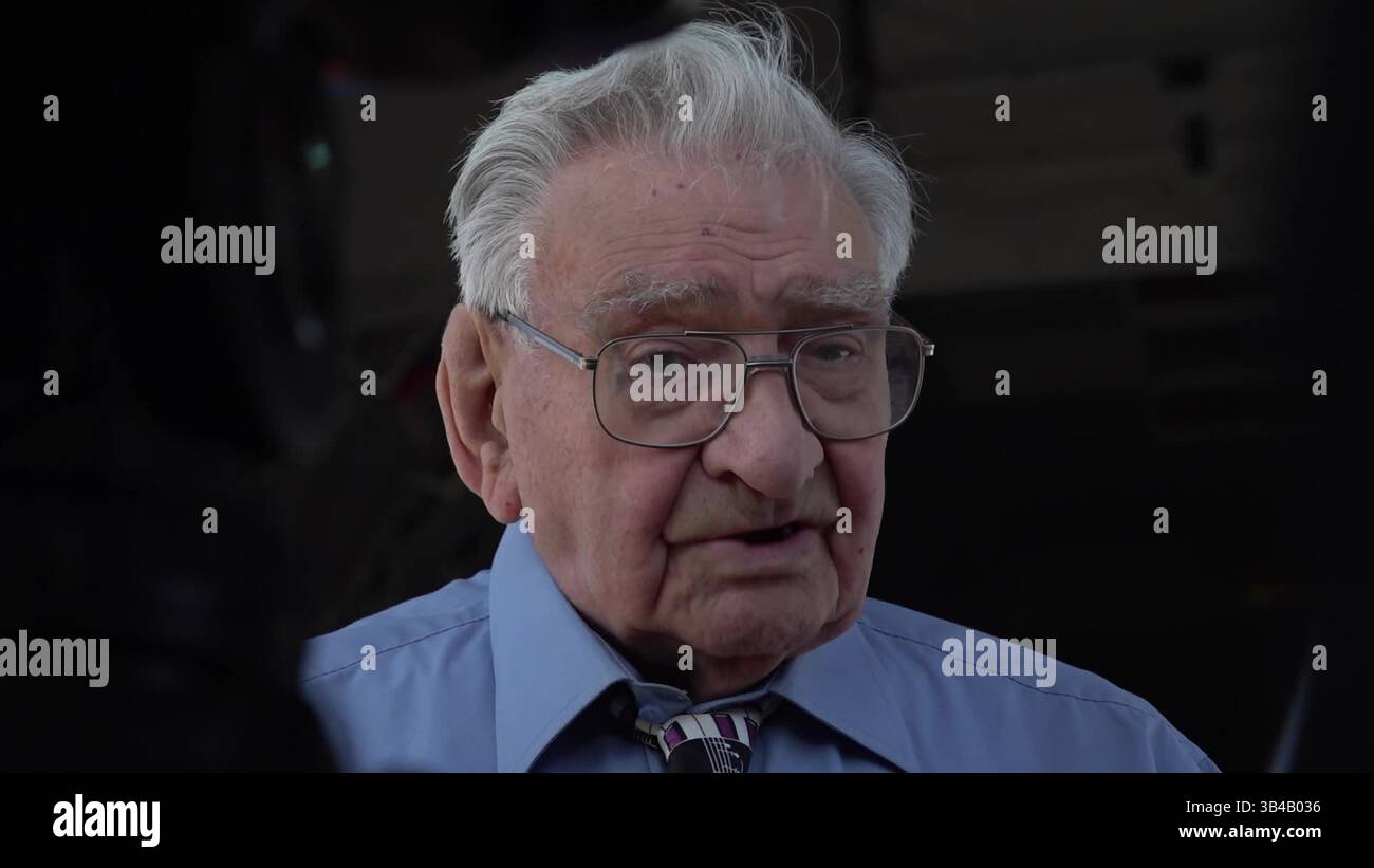 WWII Veteran speaks ahead of VE Day flypast Stock Video Footage - Alamy