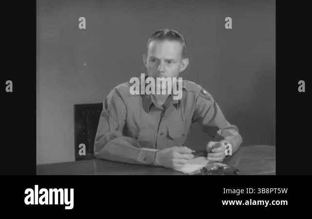 IRAN - 1944 - Two officers listen in on meeting of the Persian Gulf ...