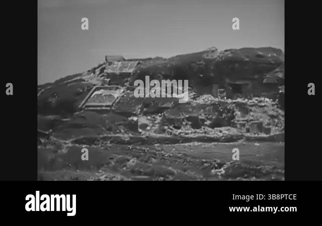JAPAN - 1945 - Images of wrecked caves, bunkers, and fortifications on ...