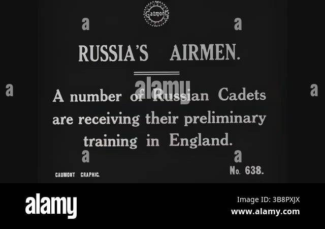 ENGLAND - 1917 - Russian airmen are trained to remove a wing from an ...