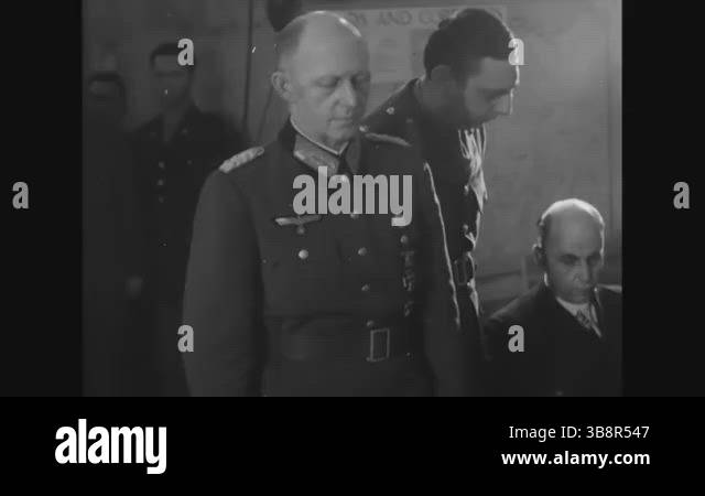 FRANCE - 1945 - Allied and German officers get photos taken for the ...