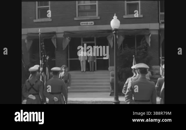 WASHINGTON DC - 1951 - General Wade Haislip stands on the porch of the ...