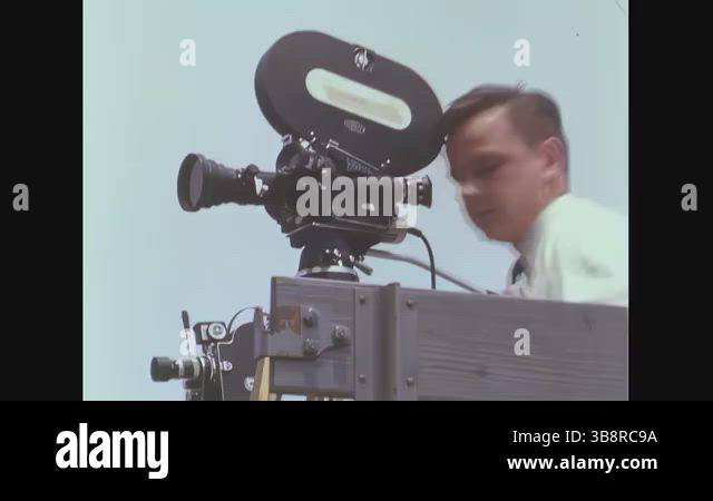 BROOKLYN - 1966 - A crew films the closing ceremony of the naval ...