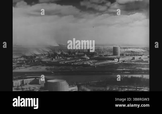 MICHIGAN - 1939 - Views of the River Rouge plant show the freighter ...