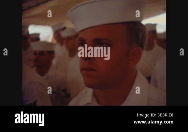 VIETNAM - 1970 - A band master, clad in helmet and fatigues, conducts ...