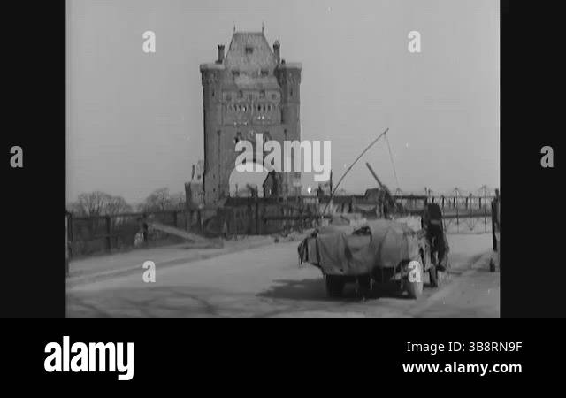 WORMS - 1945 - Troops and civilians walk and drive by the ruins of the ...