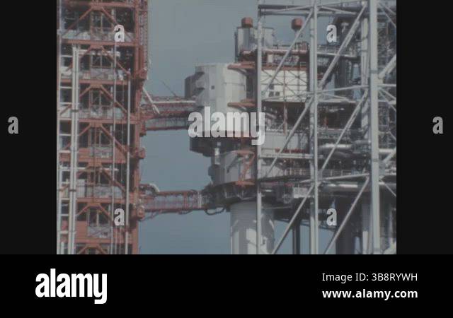 MERRITT ISLAND - 1970 - NASA workers move a piece of the Apollo 13 ...