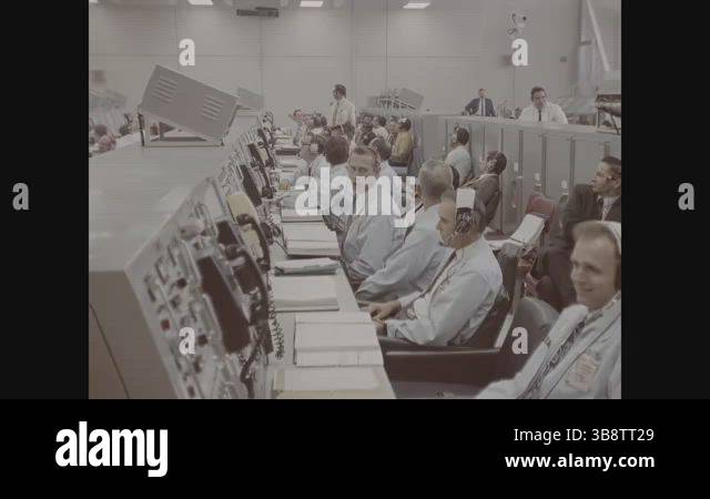 FLORIDA - 1970 - IBM staff monitor control panels for NASA during the ...