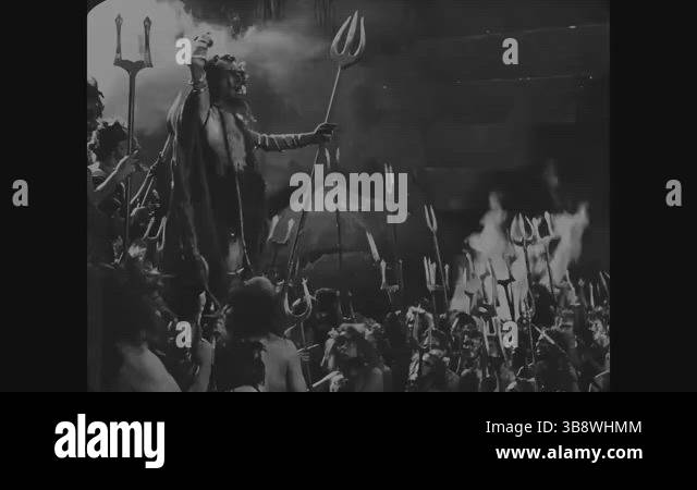 ITALY - 1926 - in this silent horror film, rebellious demons attack the ...