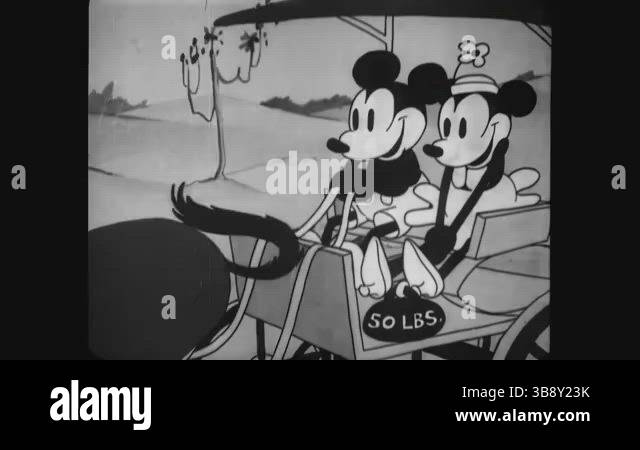 USA - 1929 - In this animated film, Mickey Mouse ties a weight to his ...