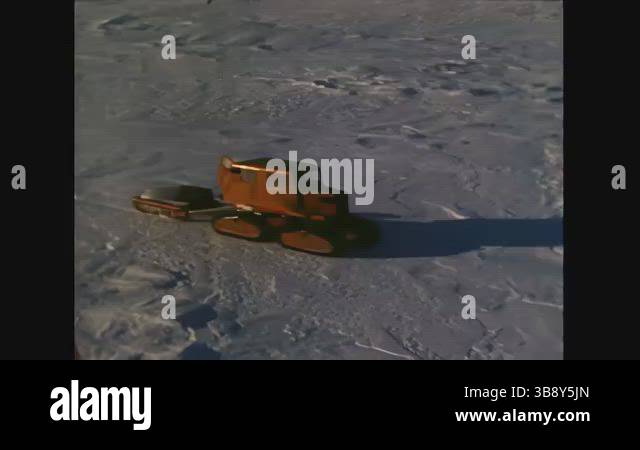 ANTARCTICA - 1960 - Sno Cat leads D9 tractors over ice in Antarctica ...