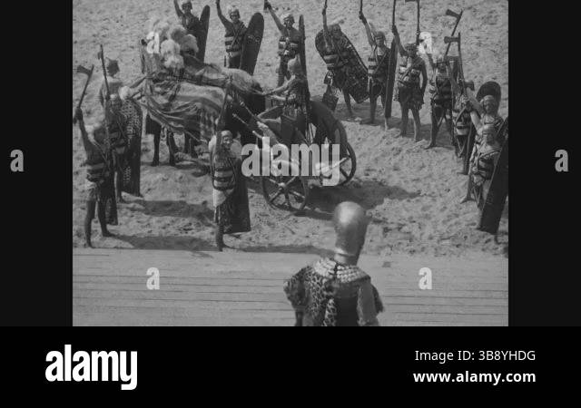 EGYPT - 1922 - in this silent epic, a crowd cheers when their exhausted ...