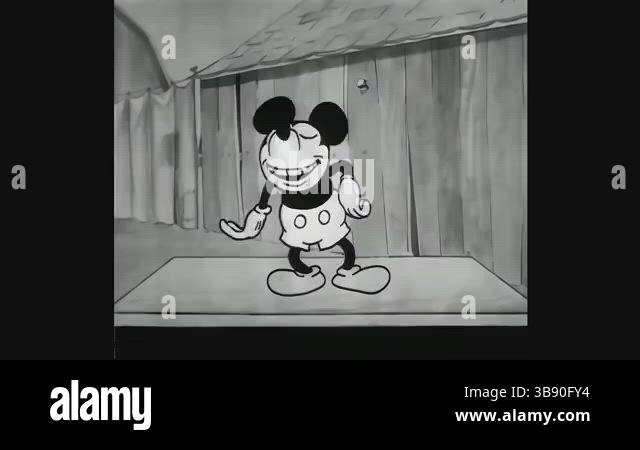 USA - 1929 - In this cartoon, Mickey Mouse finishes singing ""Minnie's ...