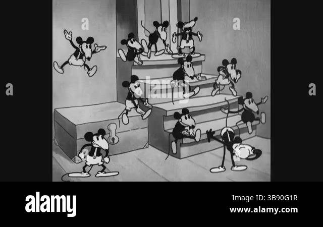 USA - 1929 - In this animated film, Mickey and Minnie Mouse play ...
