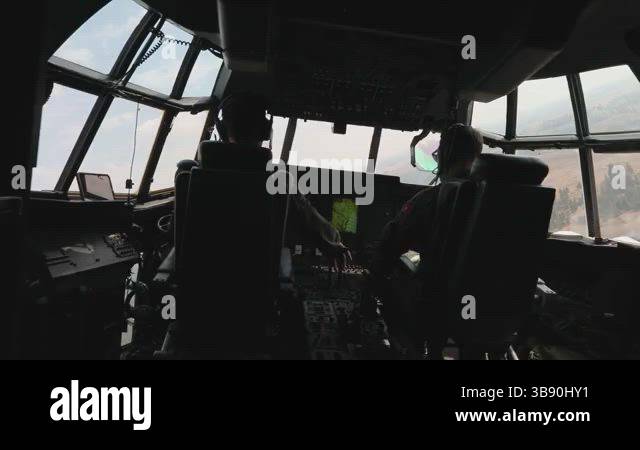 WASHINGTON - 8.11.2024 - View from the cockpit of US Marines flying a ...