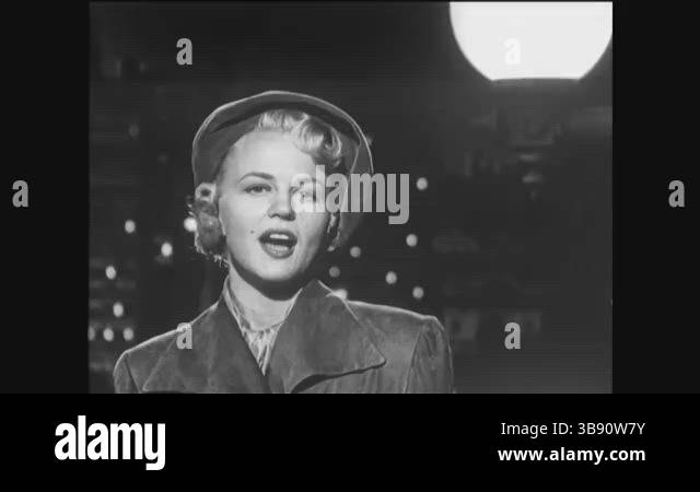 USA - 1950 - Peggy Lee concludes singing ""I Only Have Eyes for You ...