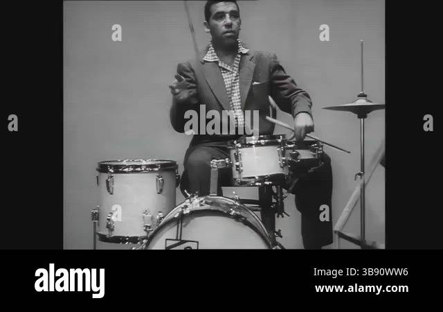 USA - 1951 - Charlie Parker plays saxophone with his trio consisting of ...